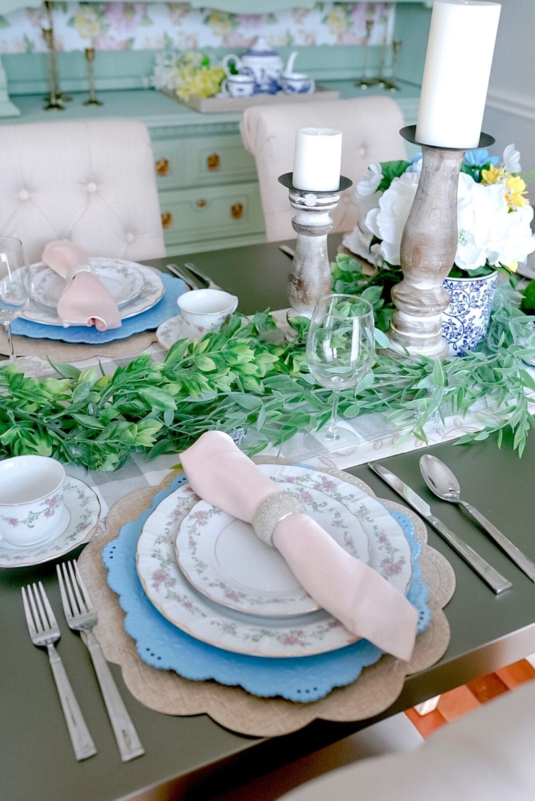Dining Room Reveal - Spring Tablescape - Dawn P. Darnell